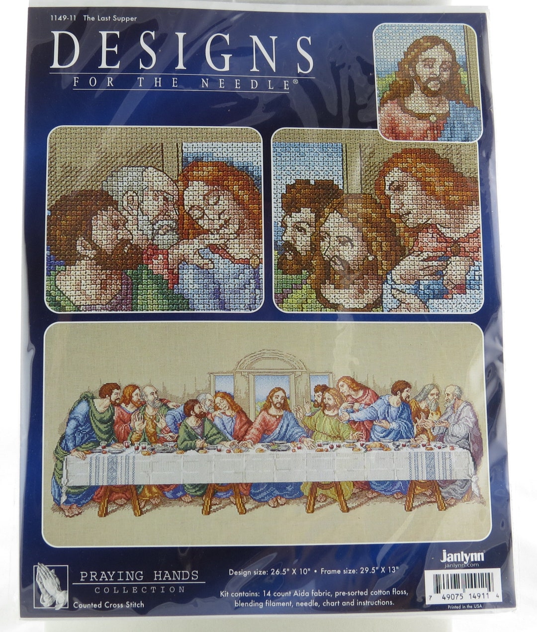 The Last Supper Counted Cross Stitch Kit Janlynn Craft Art Religious ...