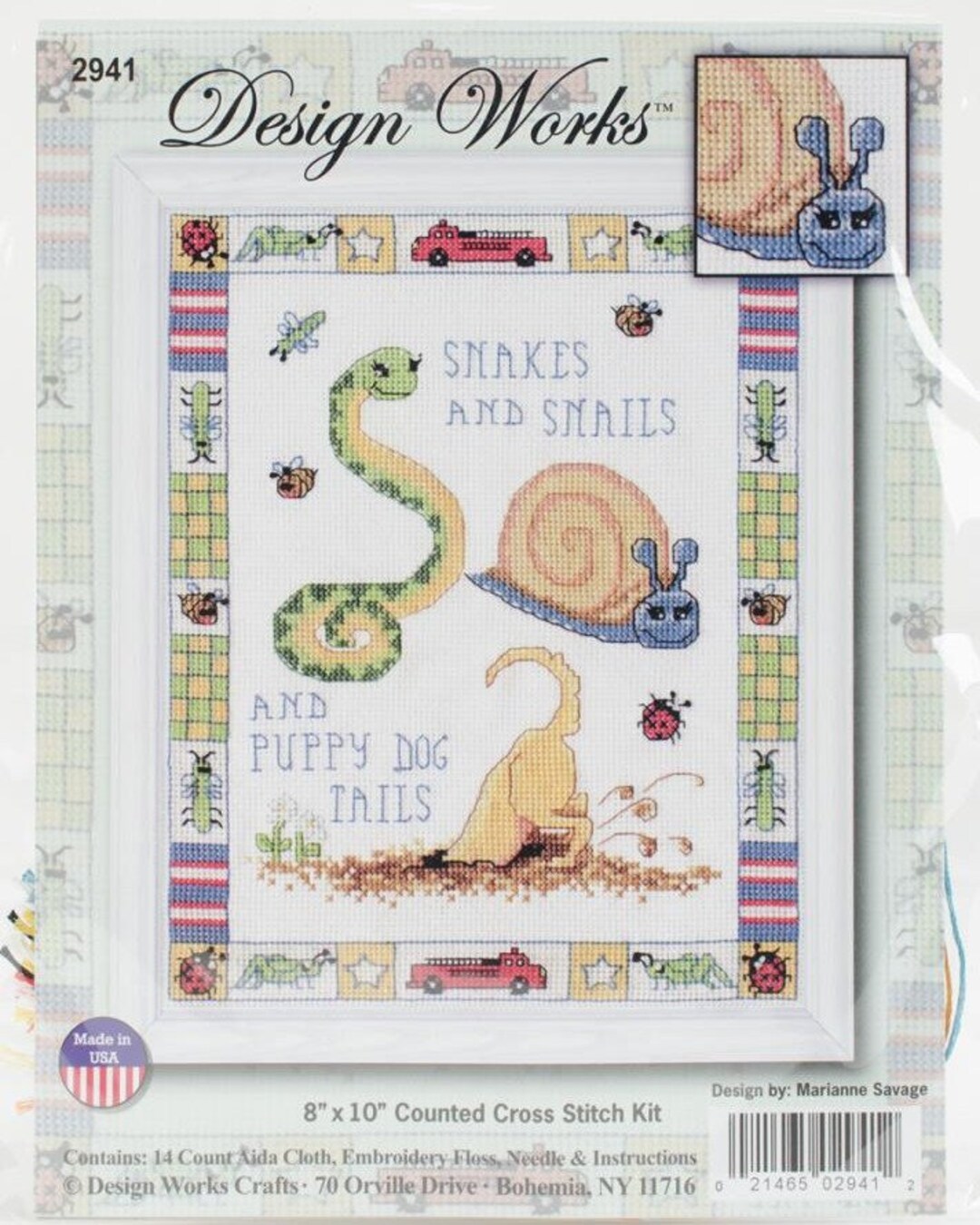 Snakes & Snails Counted Cross Stitch Kit Design Works Craft Art ...