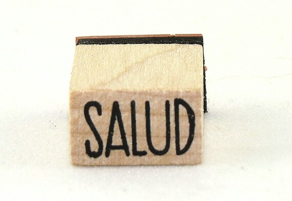 Salud Wood Mounted Rubber Stamp Inkadinkado Scrapbook Party | Etsy