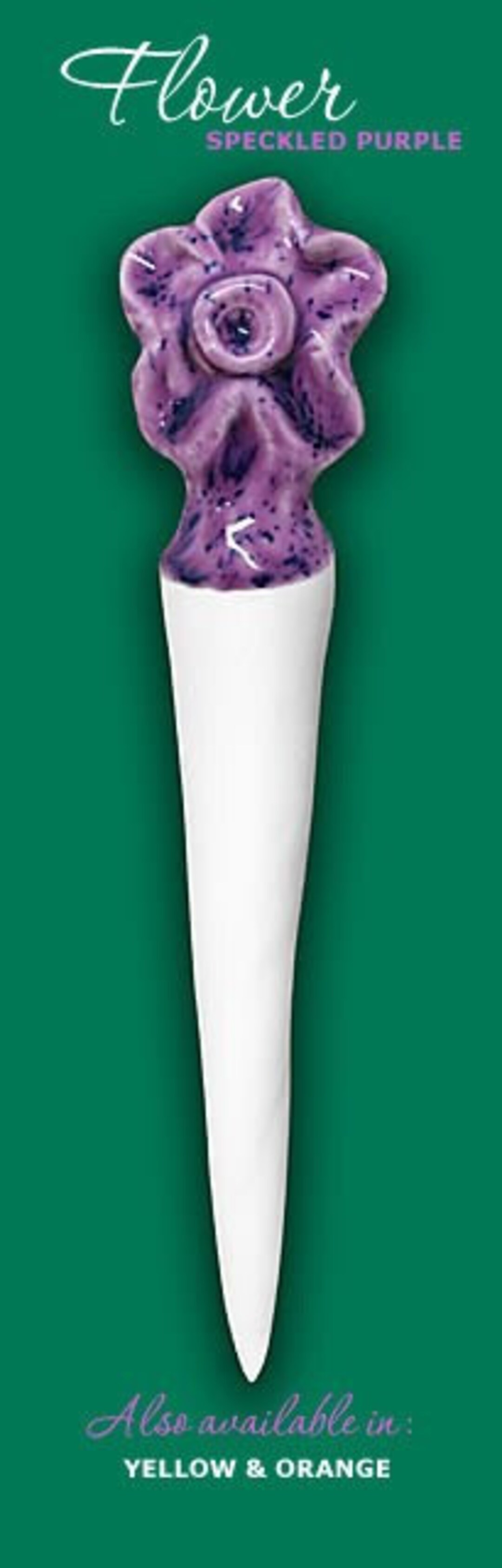Purple Flower Ceramic Garden Tool Knife Sharpener Porcelain Touch ...