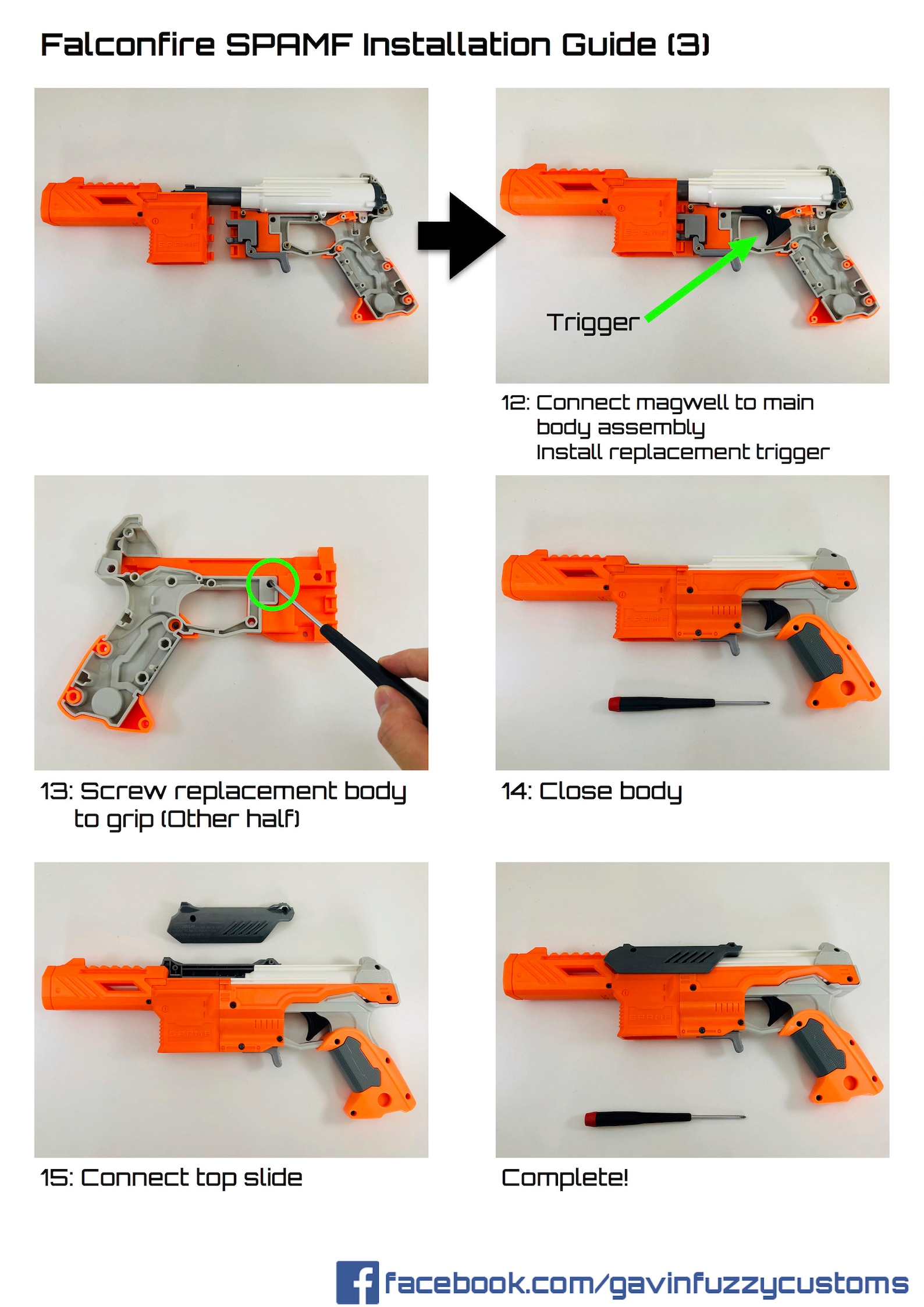 SPAMF Nerf Falconfire Mod Kit | Etsy
