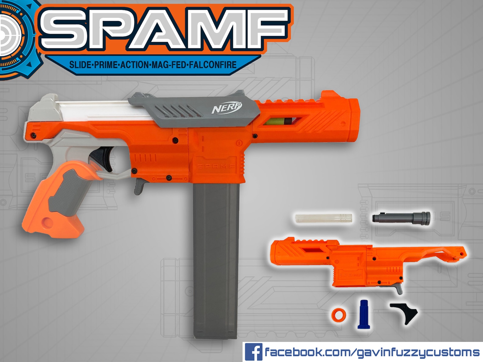 SPAMF Nerf Falconfire Mod Kit - Etsy