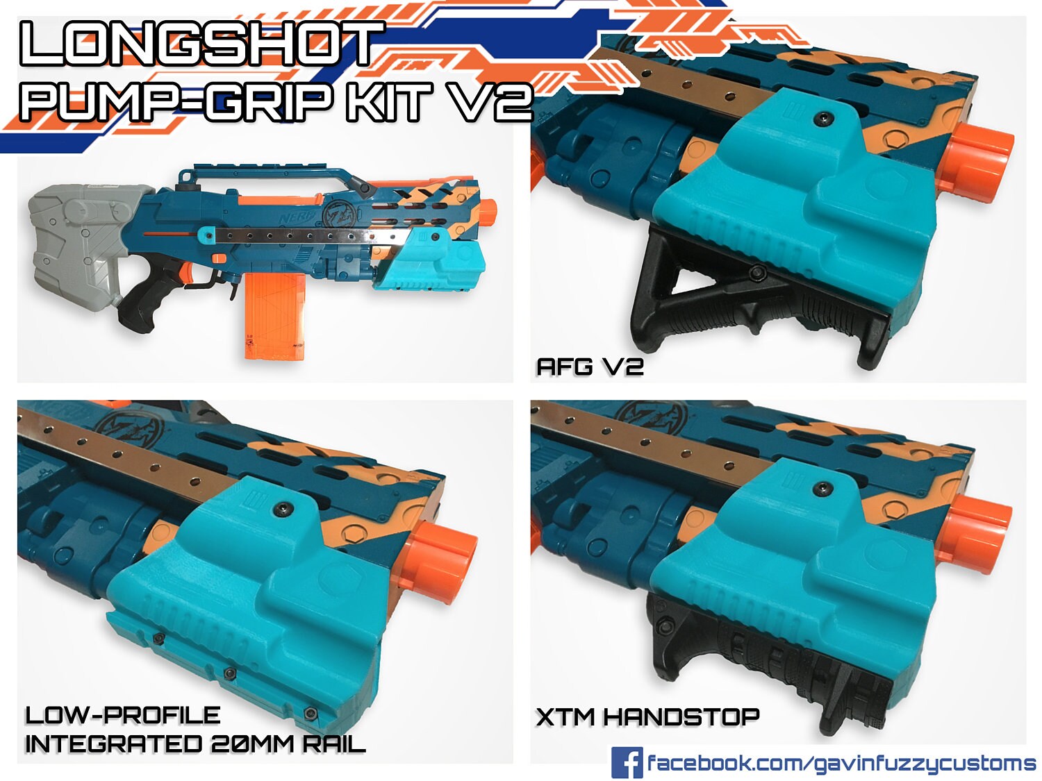 Nerf Longshot Pump-grip Kit V2 - Etsy