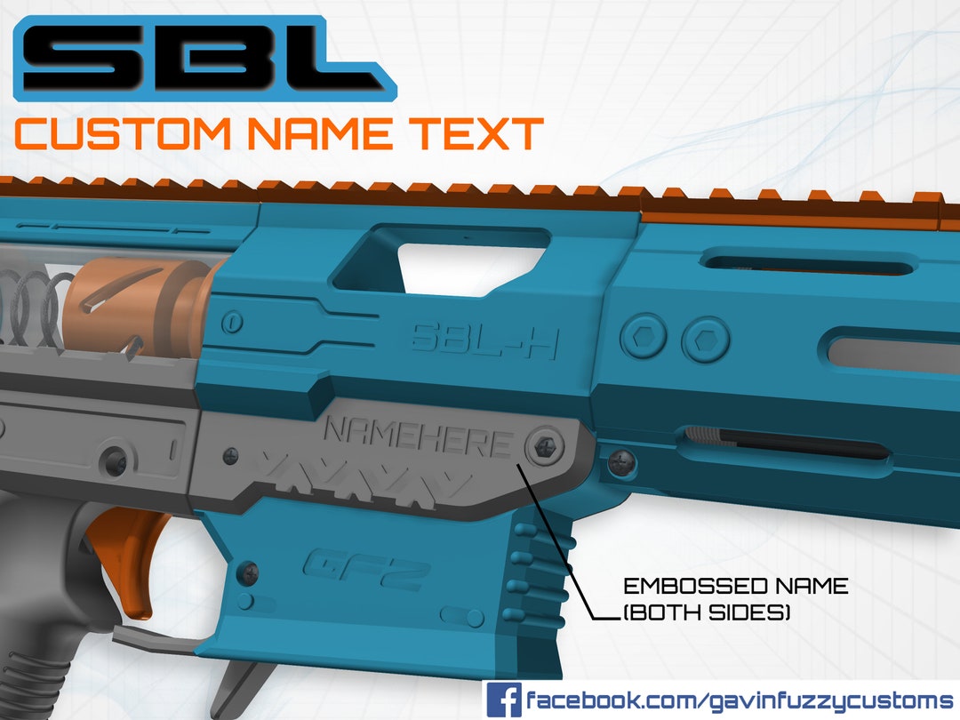 SBL Blaster Custom Name Text - Etsy