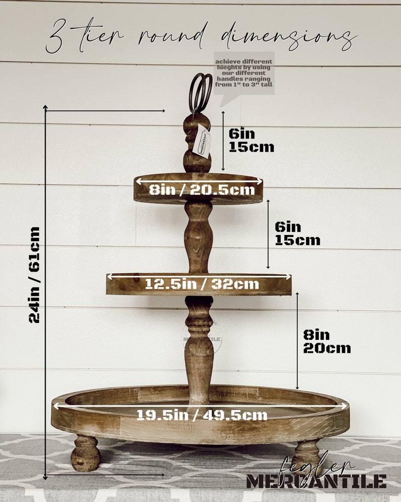3 Tier White Distressed Tray Rustic Cottage Farmhouse and - Etsy