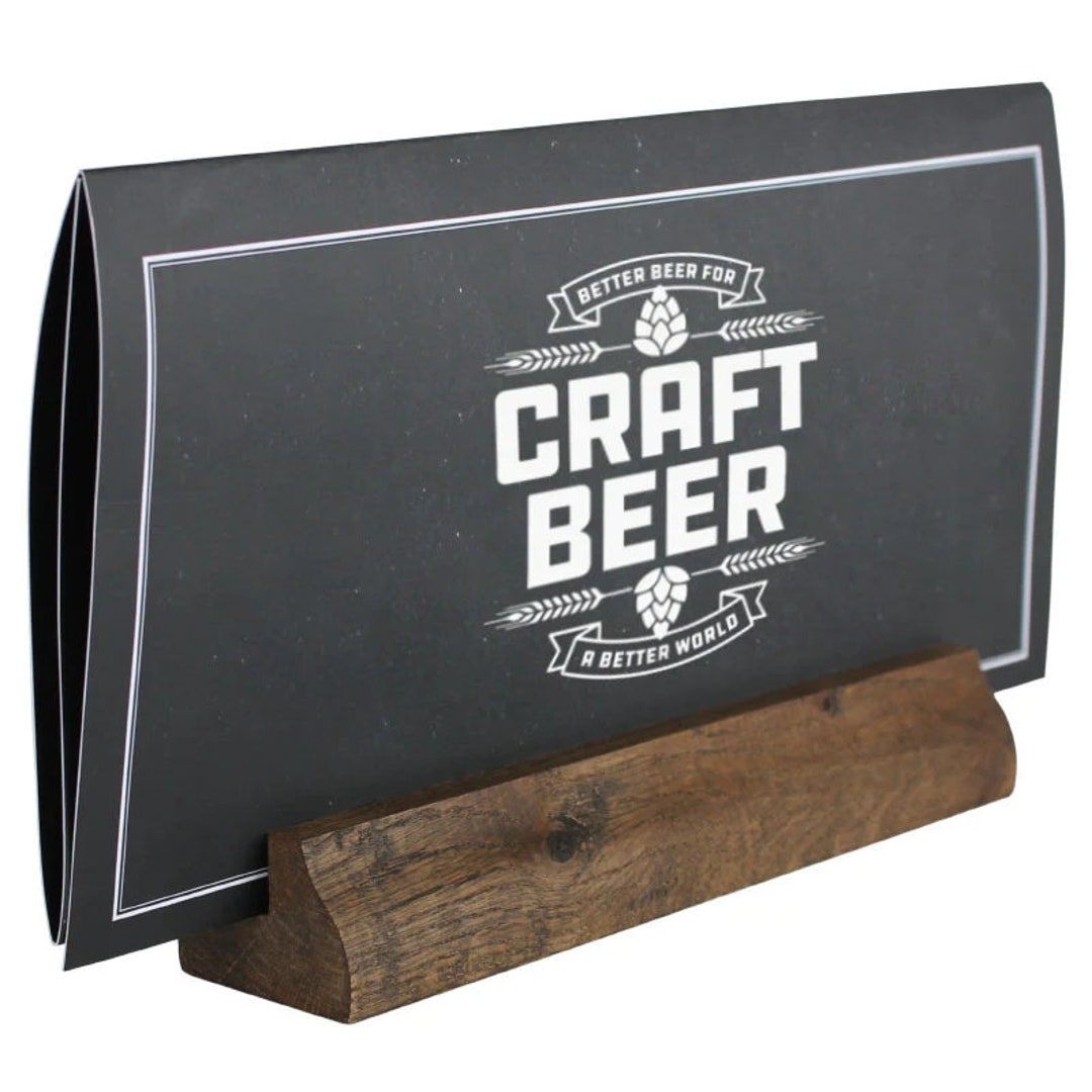 Handmade Solid Oak Menu Card Block Holder in Various Sizes and Finishes ...