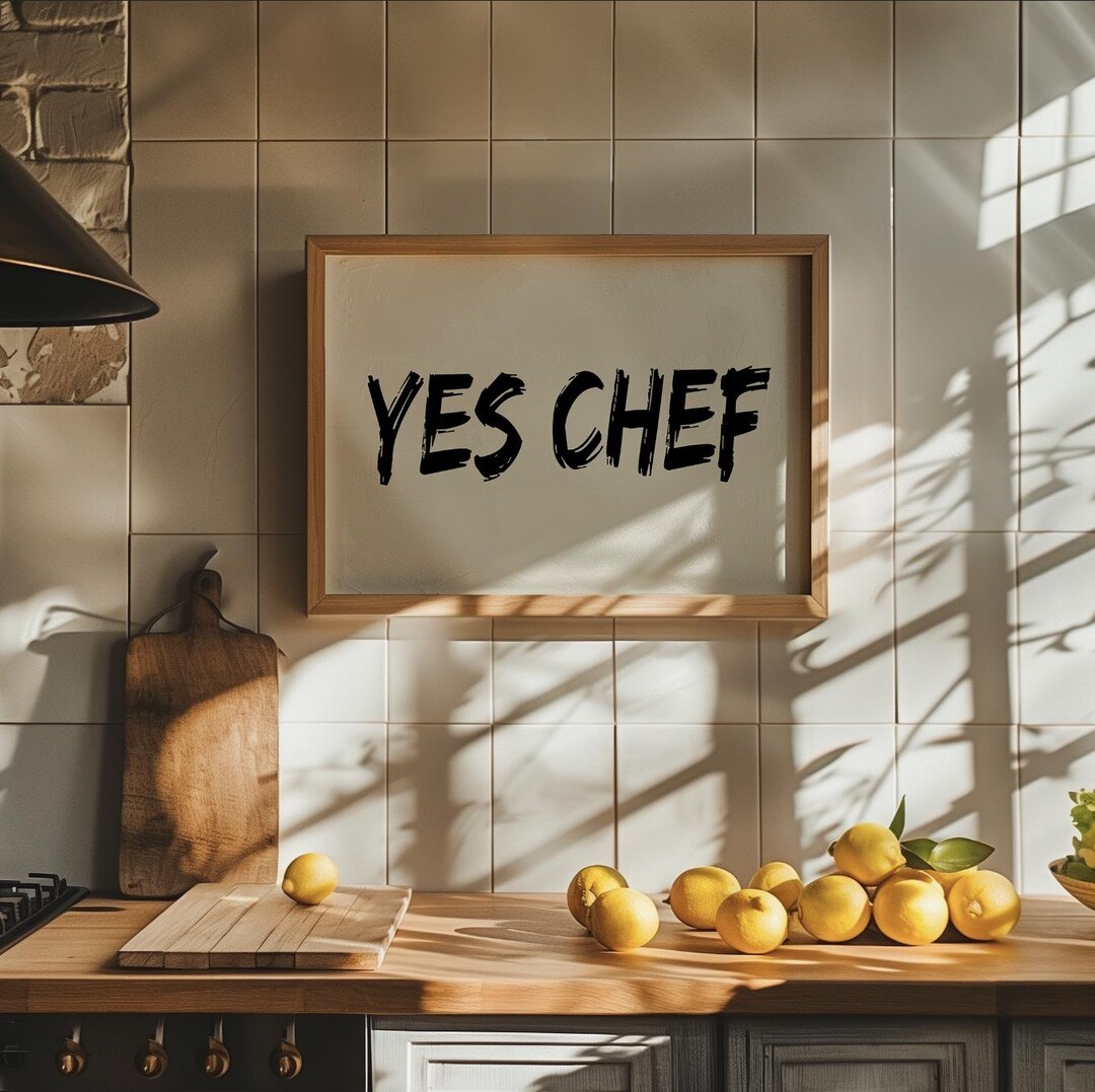 Yes Chef Poster – for Fans of the Bear, Kitchen Art, Bar Art, Chef Art ...