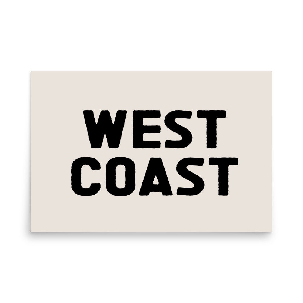 West Coast Poster, Coastal Decor, Coastal Cowboy, Western, Southwestern ...