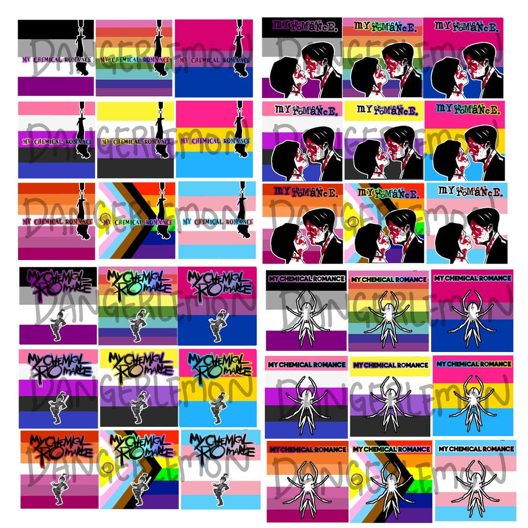 MCR My Chemical Romance Pride Flag Vinyl Stickers - Etsy