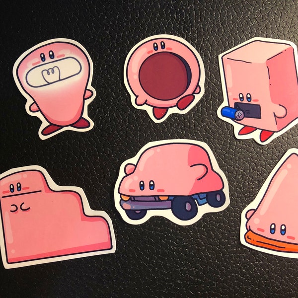 Kirby Mouthful Sticker - Etsy