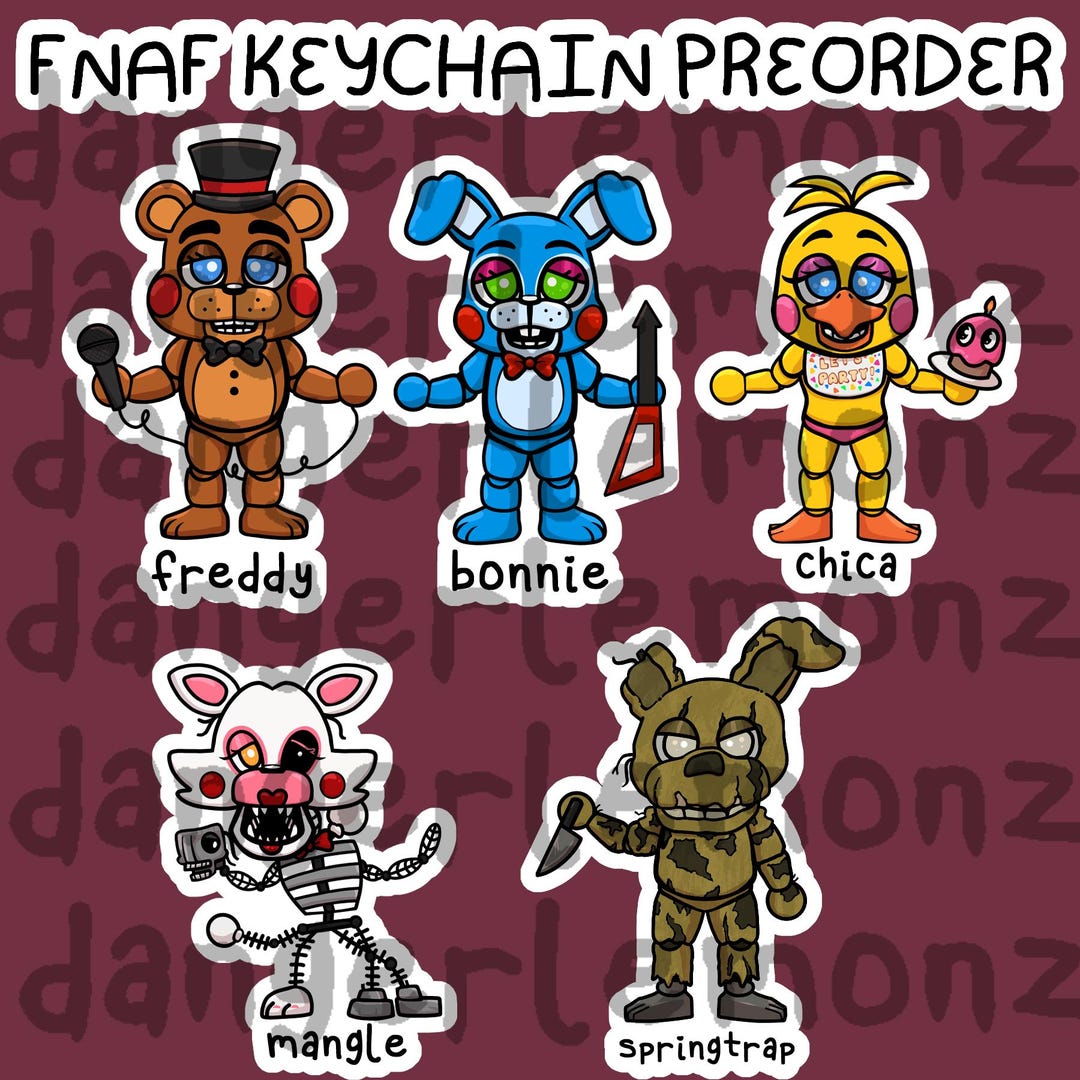 FNAF 2 Five Nights at Freddys Inspired Animatronic Keychains - Etsy