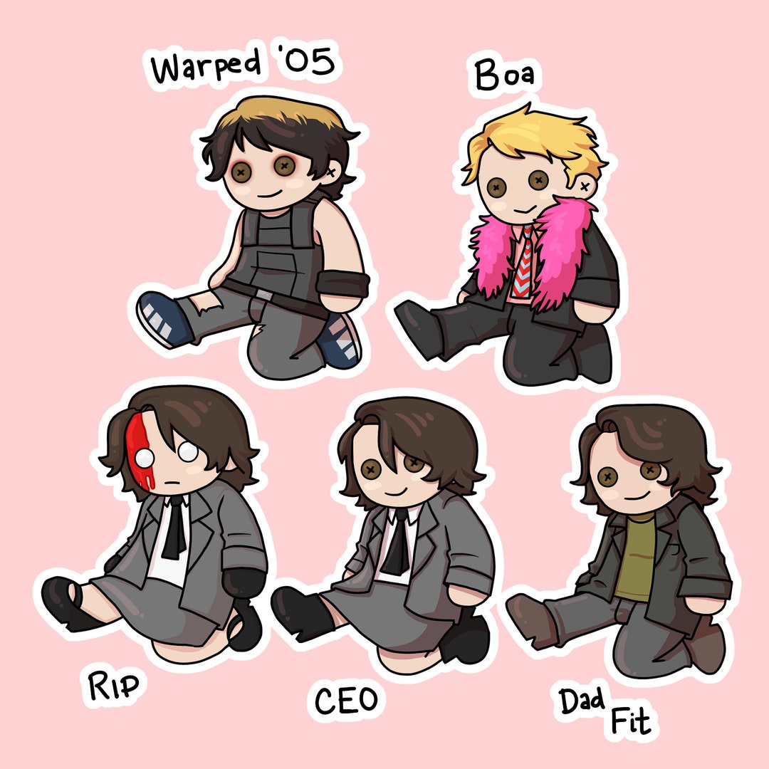 My Chemical Romance MCR Doll Stickers || Gerards Pt.4 - Etsy