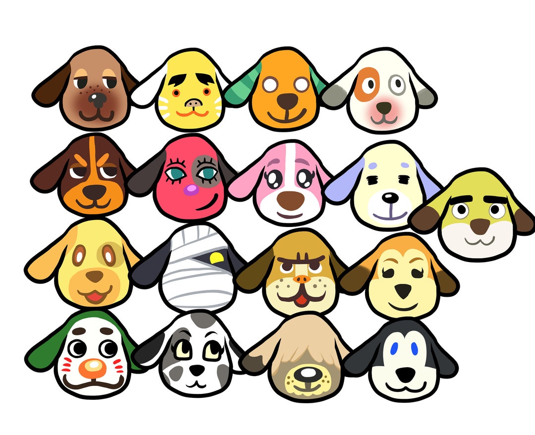 Animal Crossing ACNH Stickers Dog Villagers - Etsy