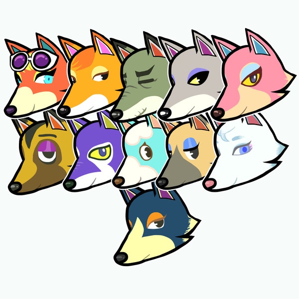 Acnh Wolf Stickers - Etsy