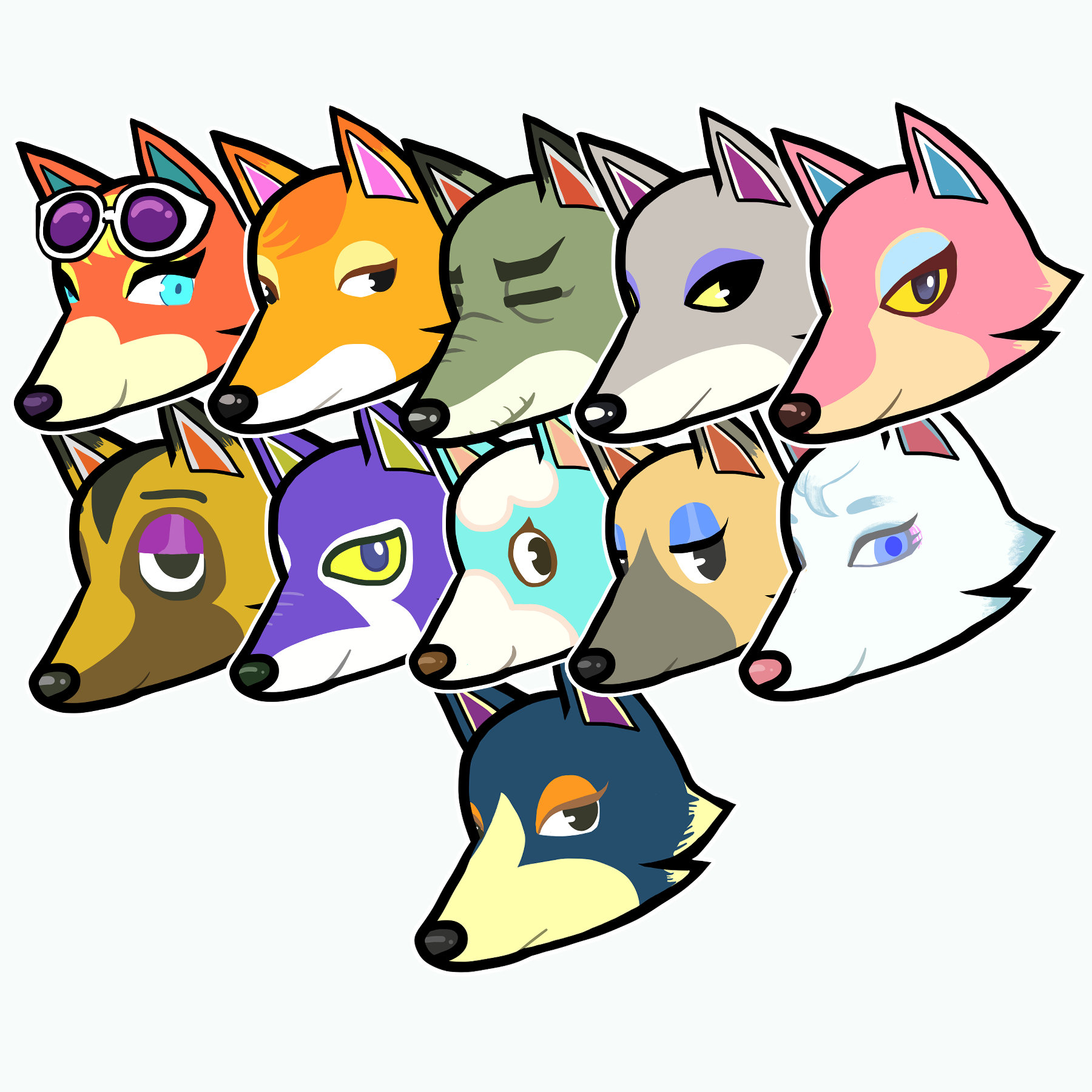 Animal Crossing ACNH Stickers Wolf Villagers, 44% OFF