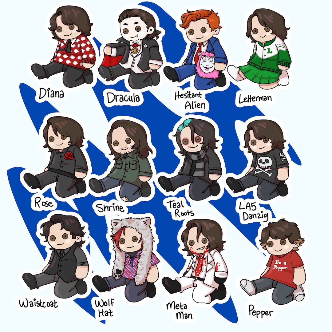 My Chemical Romance MCR Doll Stickers || Gerards 3, the Gerardening ...