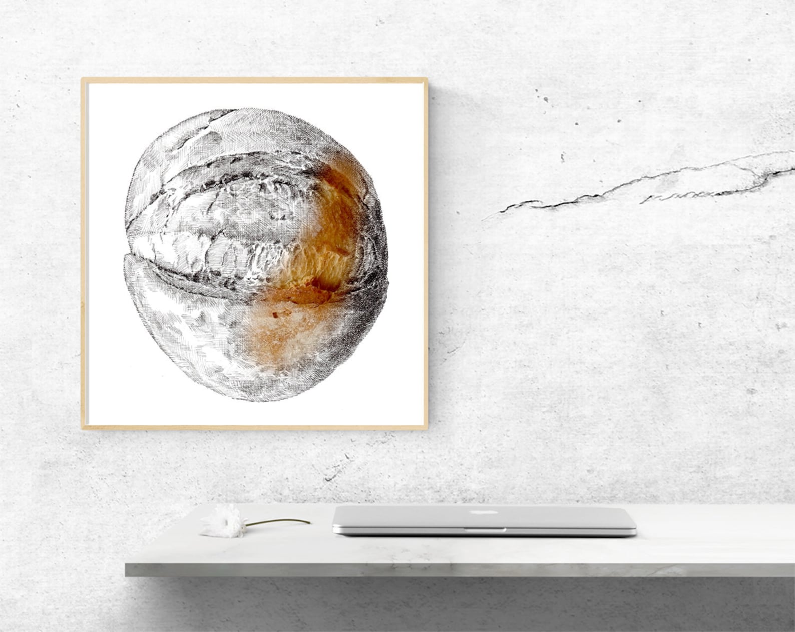 Poster cucina stampa su tela canvas disegno pane - Etsy Italia