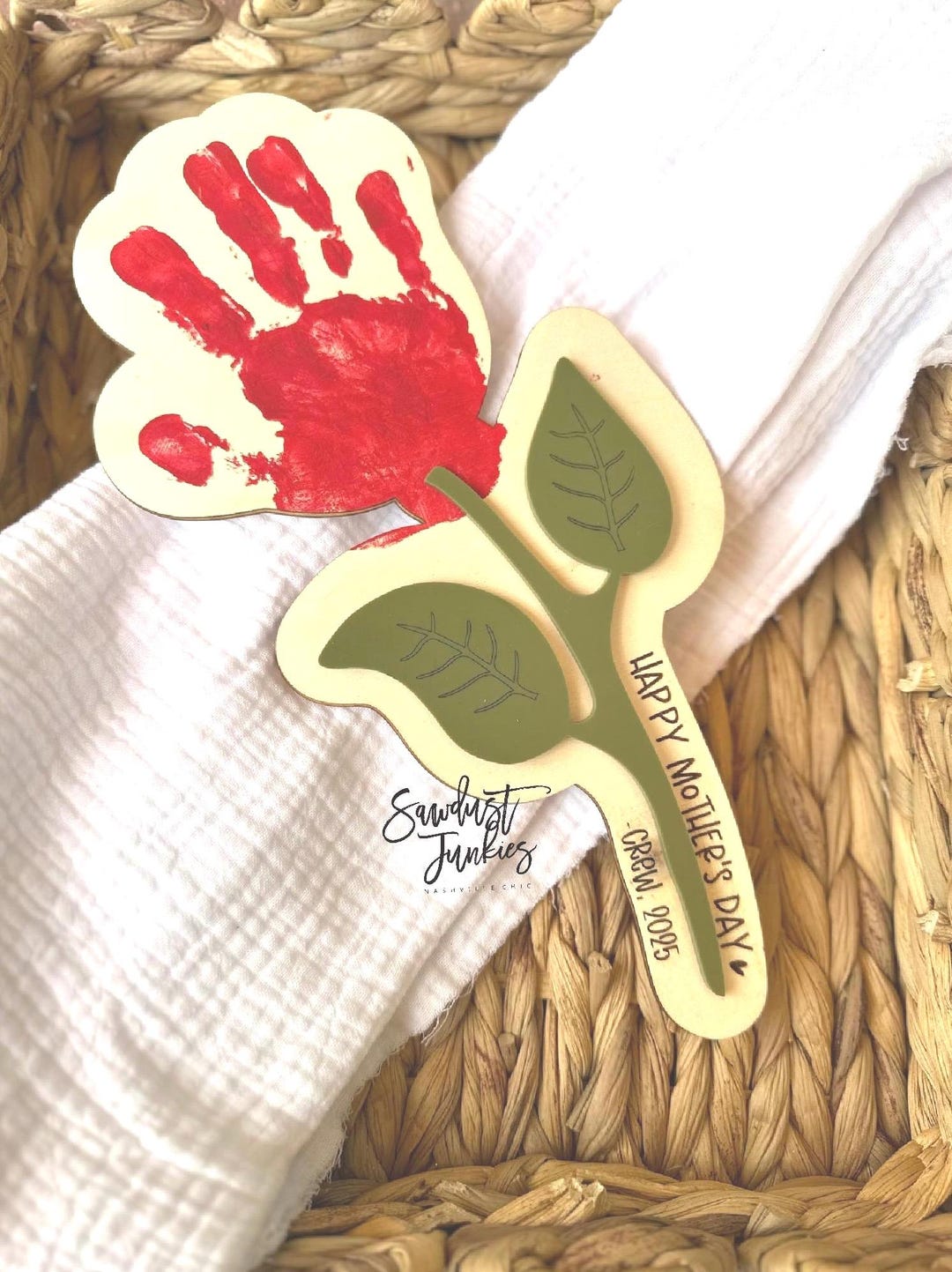 Painted Handprint Sign | Diy Handprint Sign | Mother's Day Sign | Gift ...