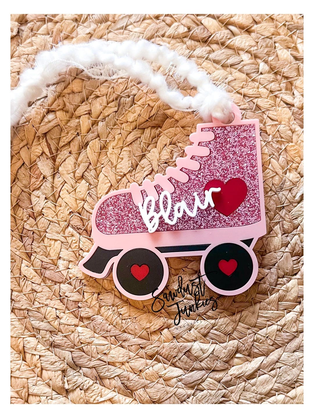 Roller Skate Valentine Name Tag | Custom Valentine Tag | Custom ...