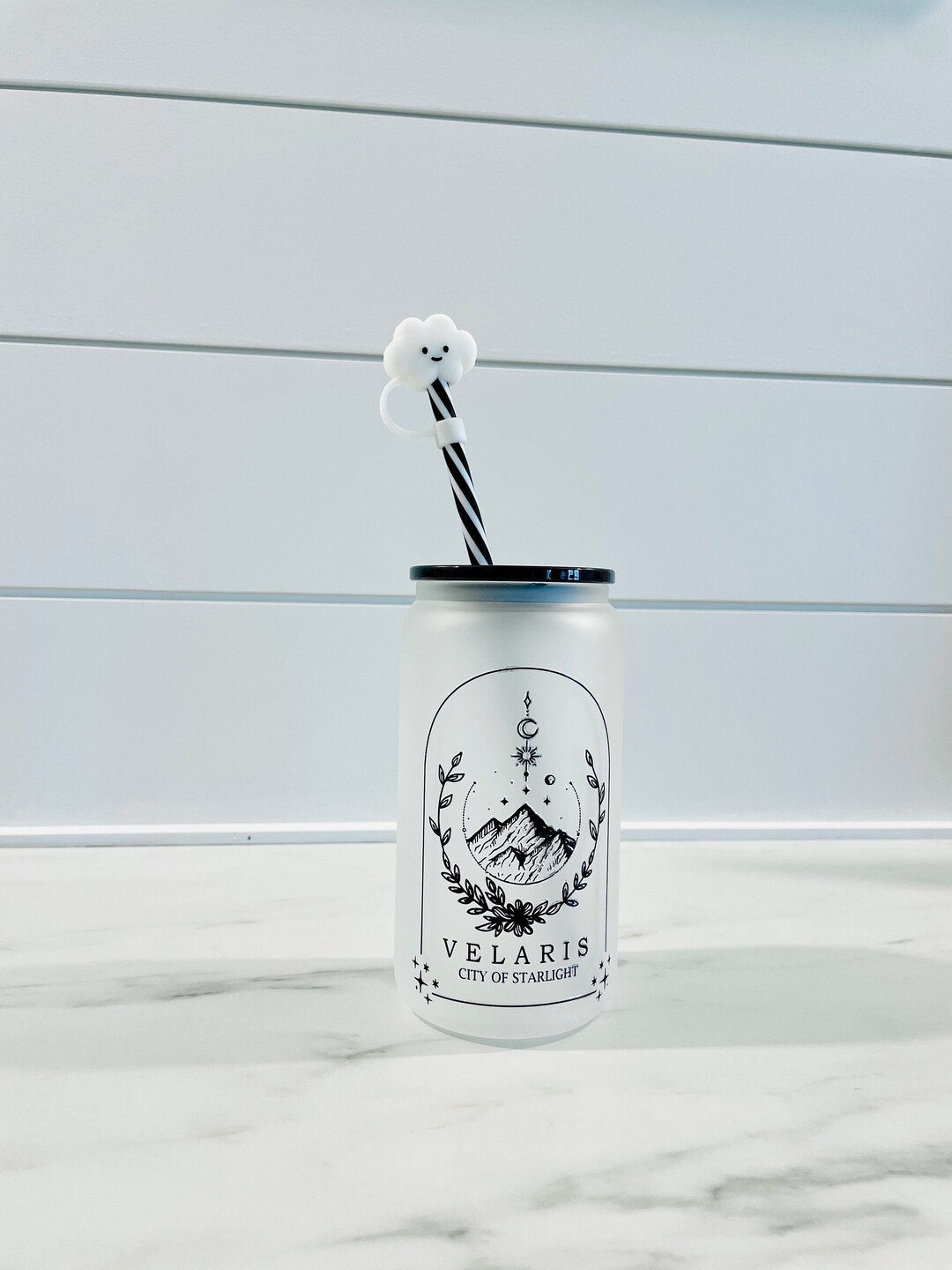 Fantasy Novel ACTOAR, Iced Coffee Glass, Frosted 16 Oz Glass Can ...