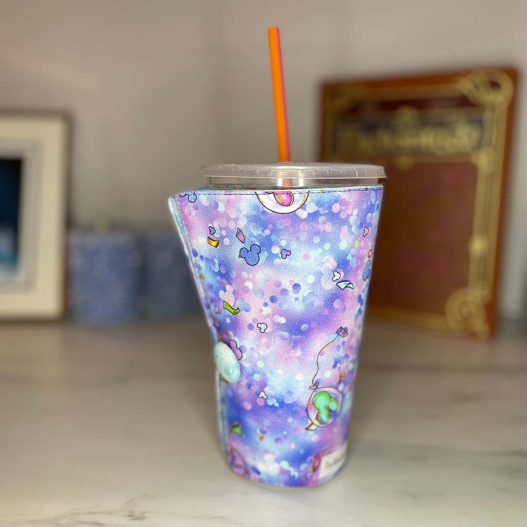 Large Dunkin - Handmade Fabric Cup Cozy - Insulated Iced Coffee Sleeve ...
