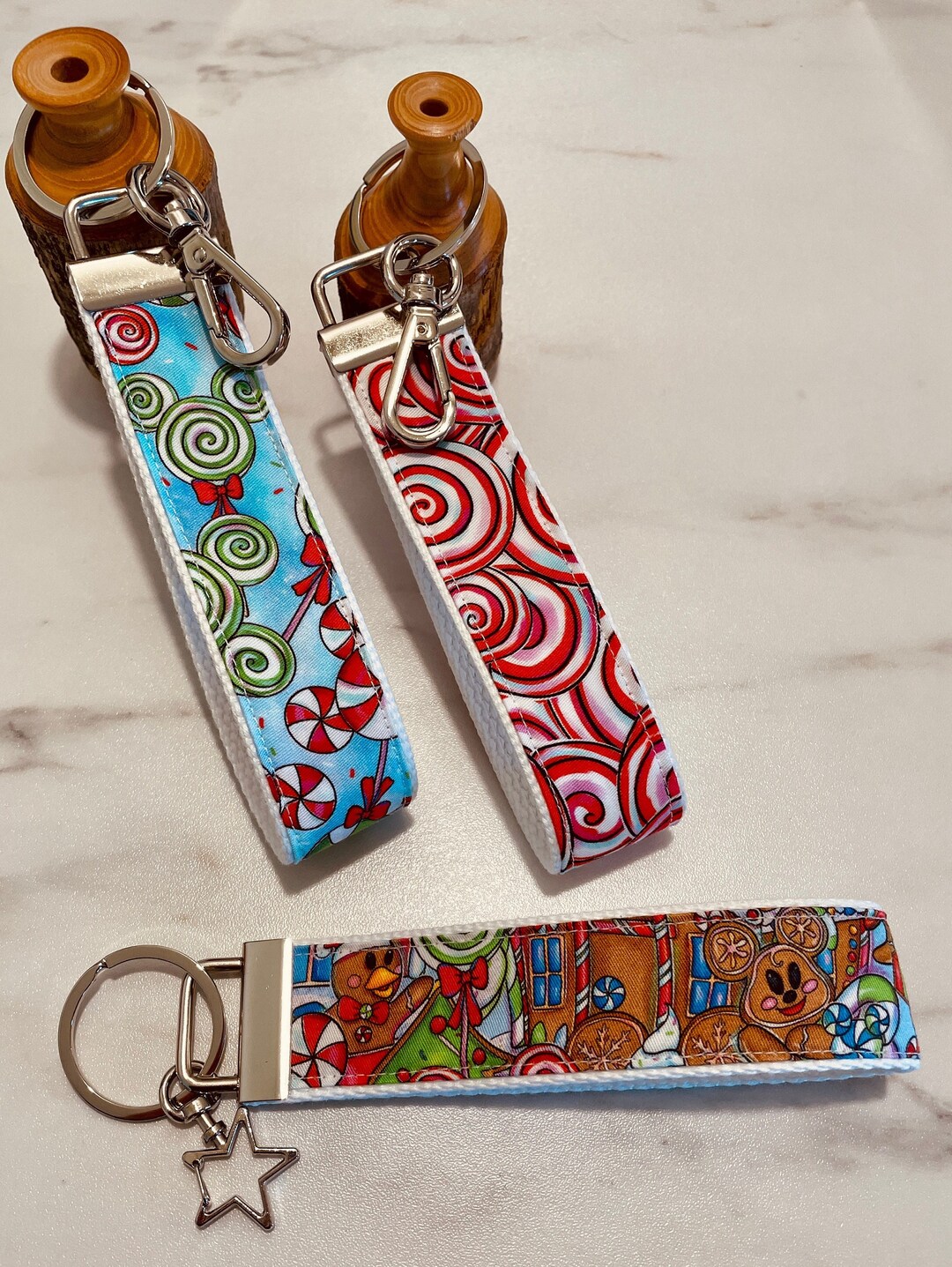 Happiest Holiday // Key Fob Wristlet // Inspired // Stocking Stuffer ...
