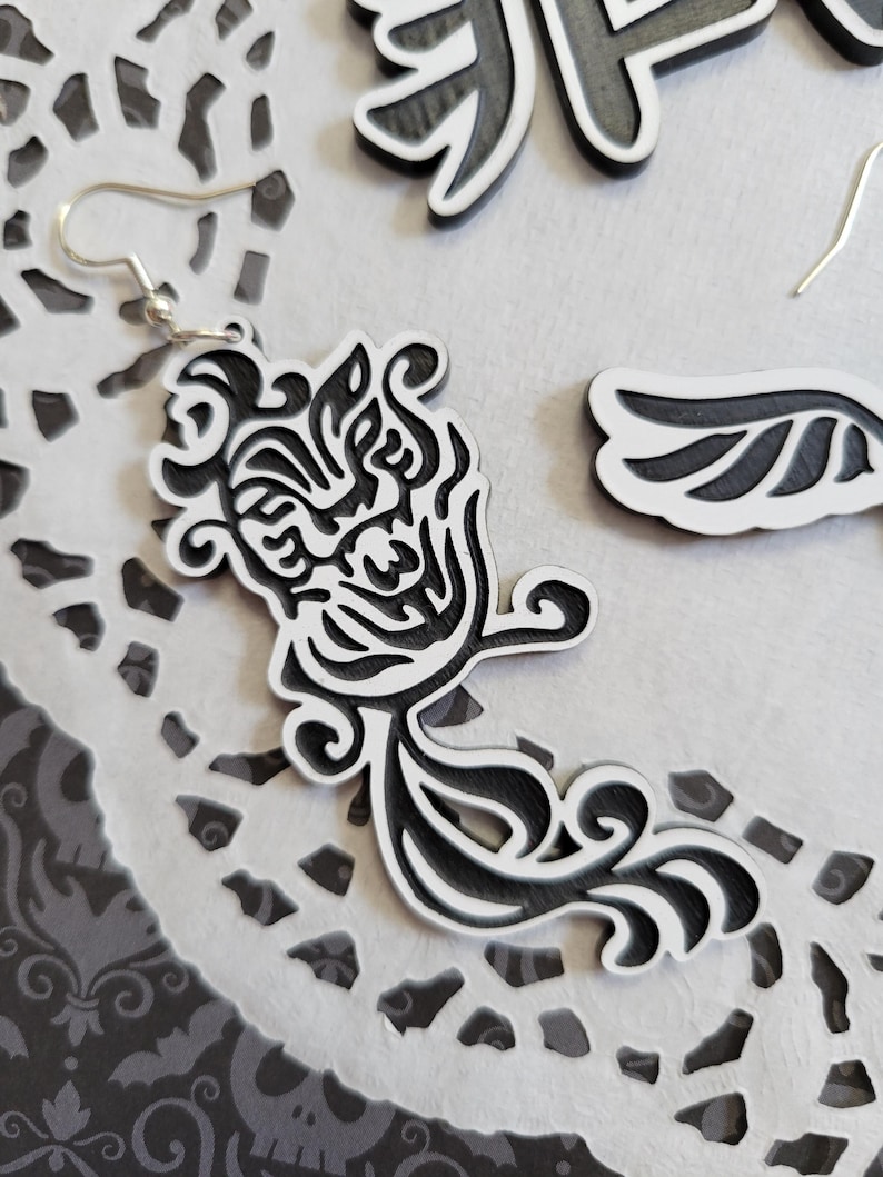 Tokyo Revengers Inspired Earrings | Tattoo Earrings | Draken Earring ...