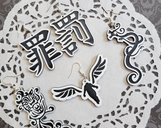 Tokyo Revengers Inspired Earrings | Tattoo Earrings | Draken Earring ...