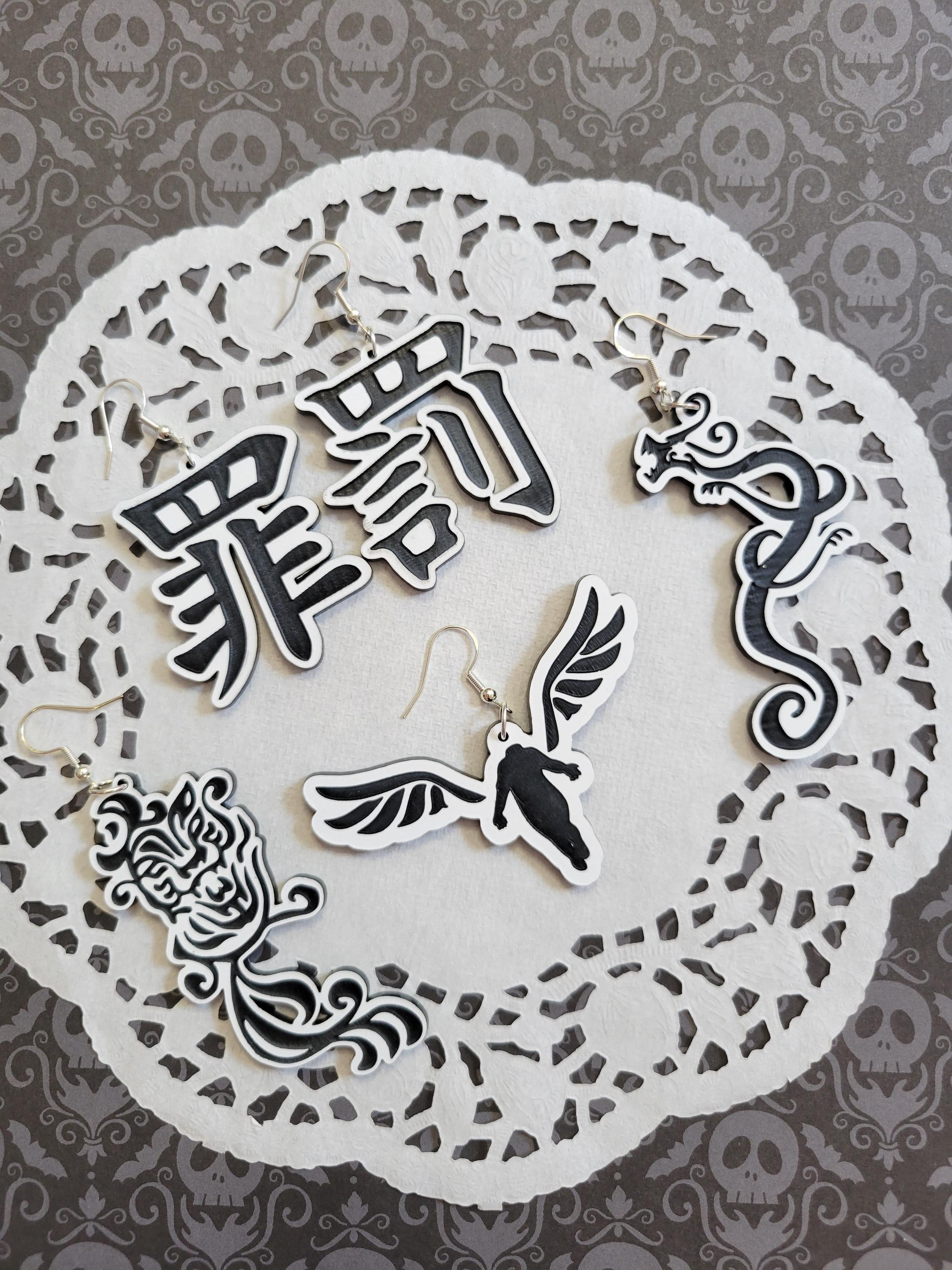 Tokyo Revengers Inspired Earrings | Tattoo Earrings | Draken Earring ...