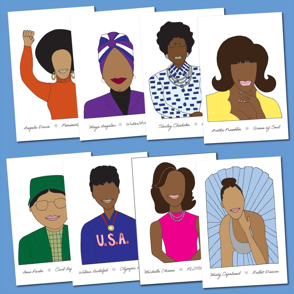 Black Women in History Postcards, Famous Black American Women, Feminist ...