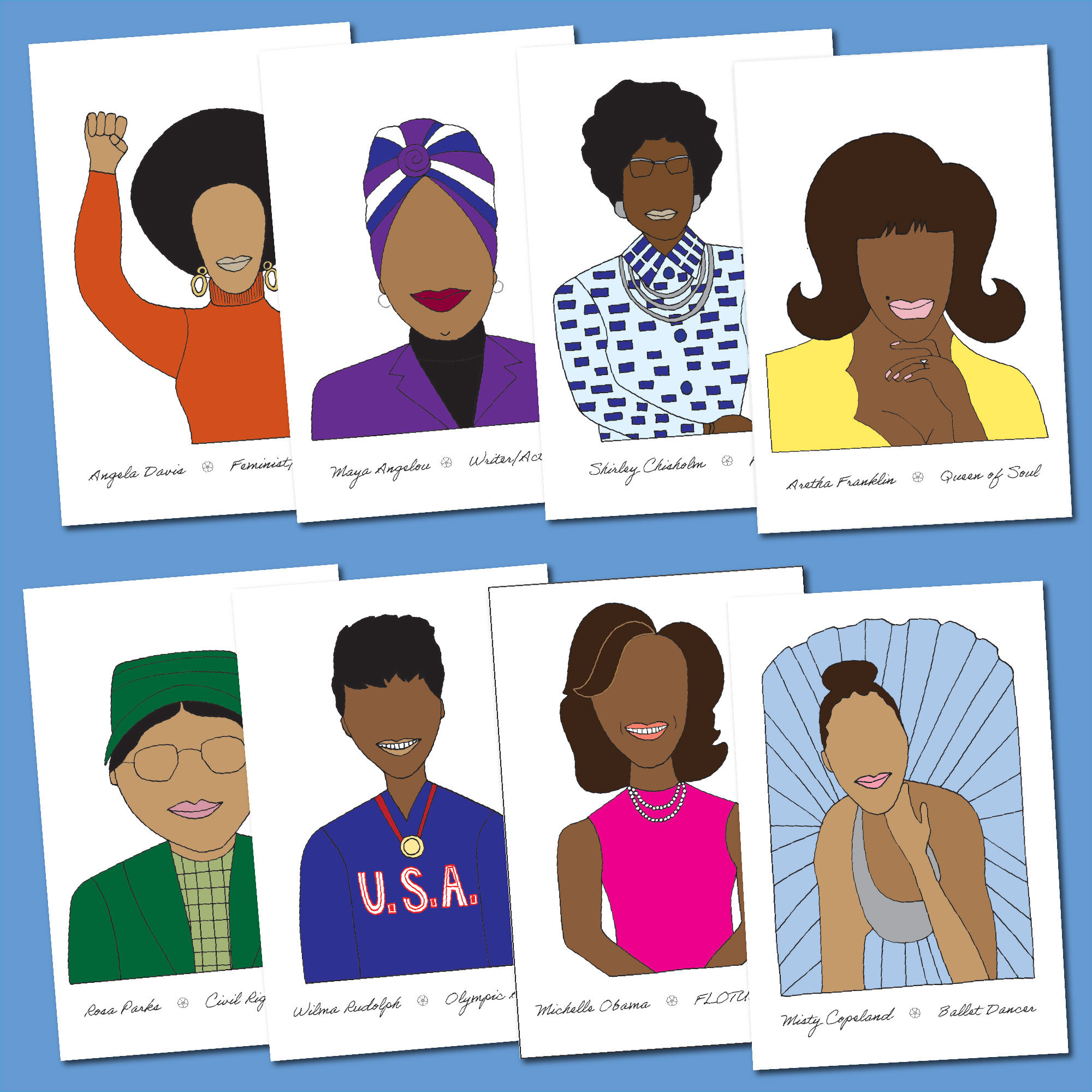Black Women in History Postcards, Famous Black American Women, Feminist ...