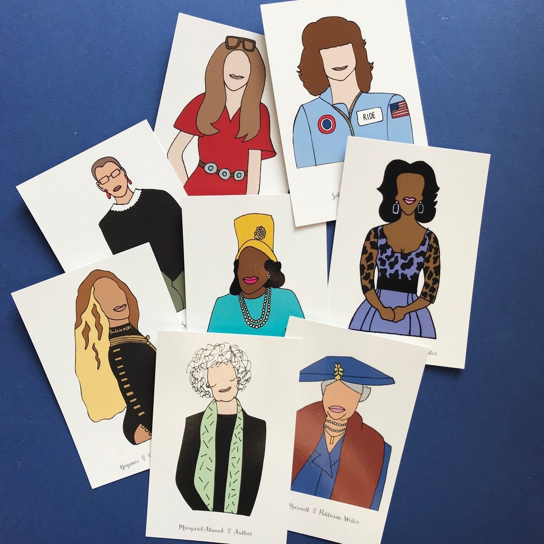 Illustrated Women in History Postcards, Famous American Women ...