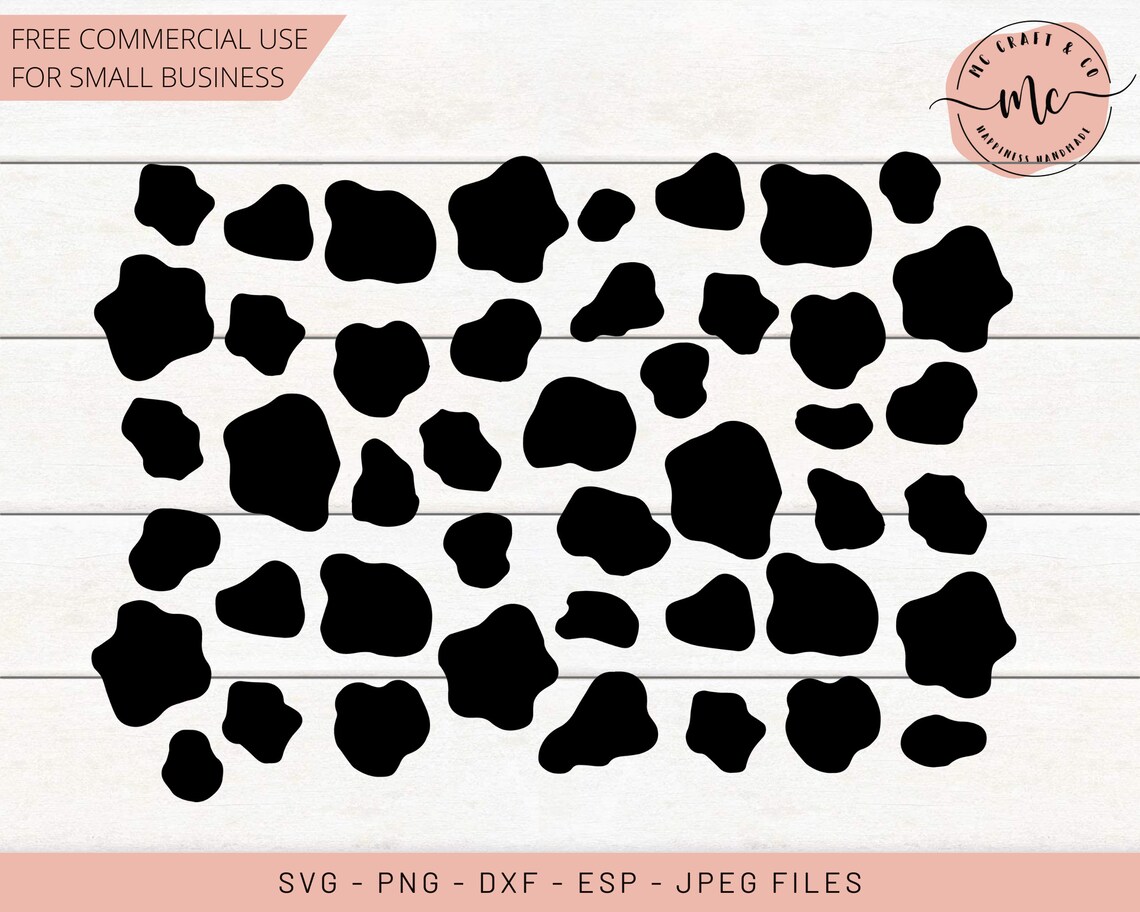 Cow Print Farm Party Cow Cow Pattern Cow Print Vector Cow - Etsy