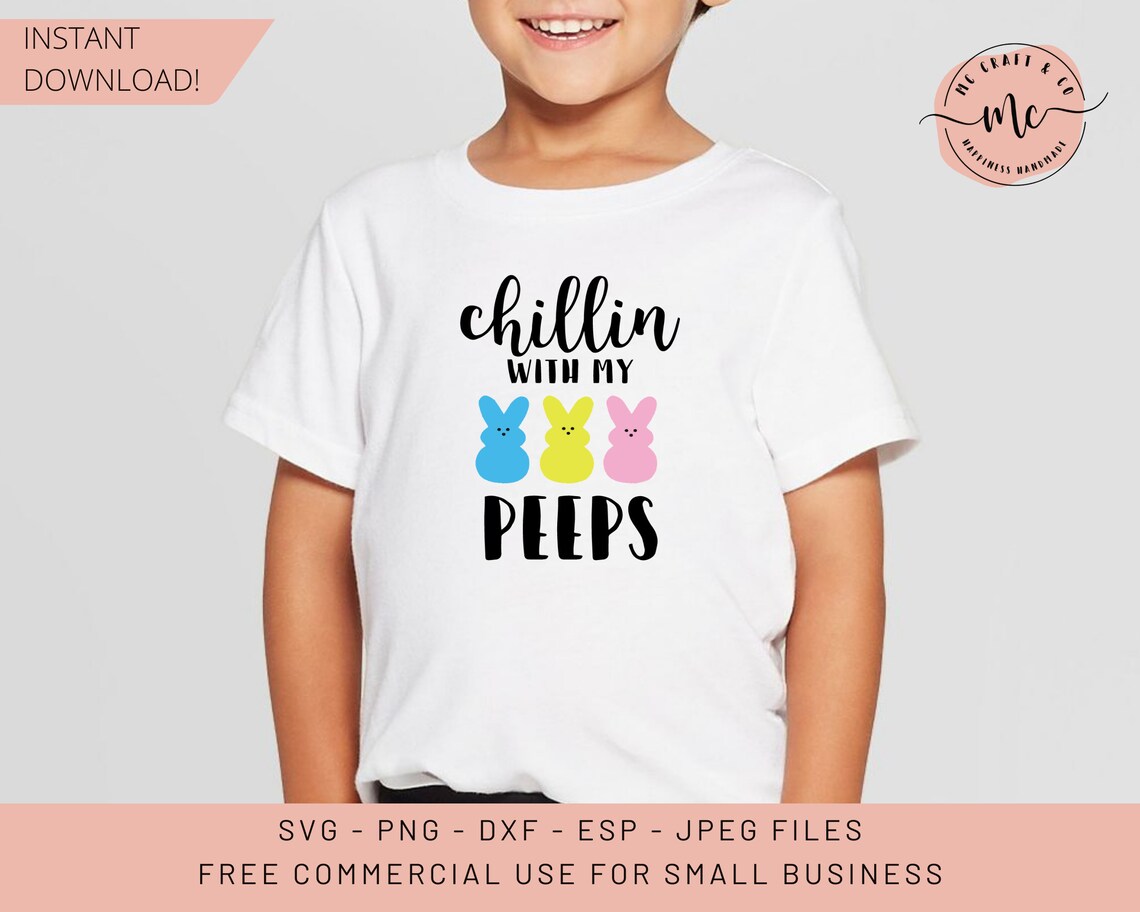 Chillin With My Peeps SVG Chilling Easter Cut File Easter - Etsy