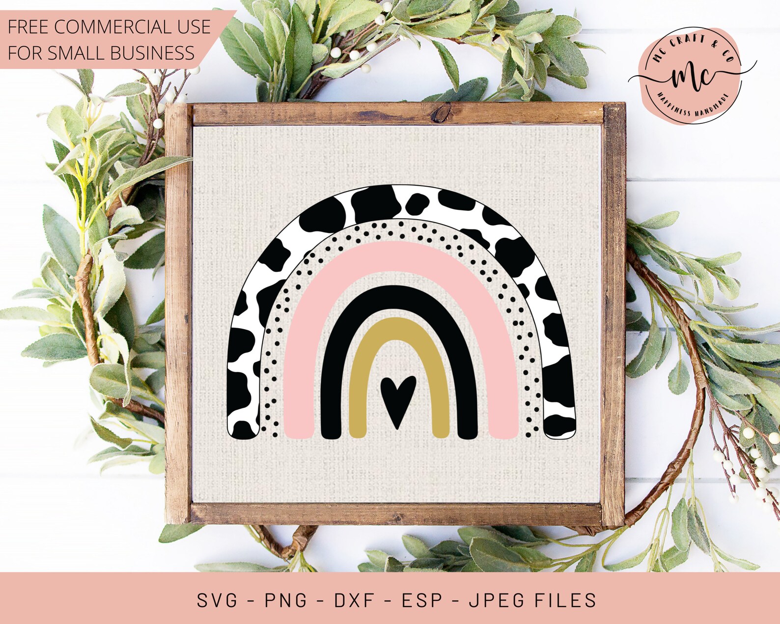 Cow Print Farm Rainbow Cow Rainbow Cow Print Rainbow Svg - Etsy