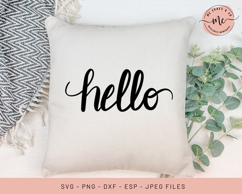 Hello SVG Hello Cut File Handlettered Cricut Silhouette - Etsy