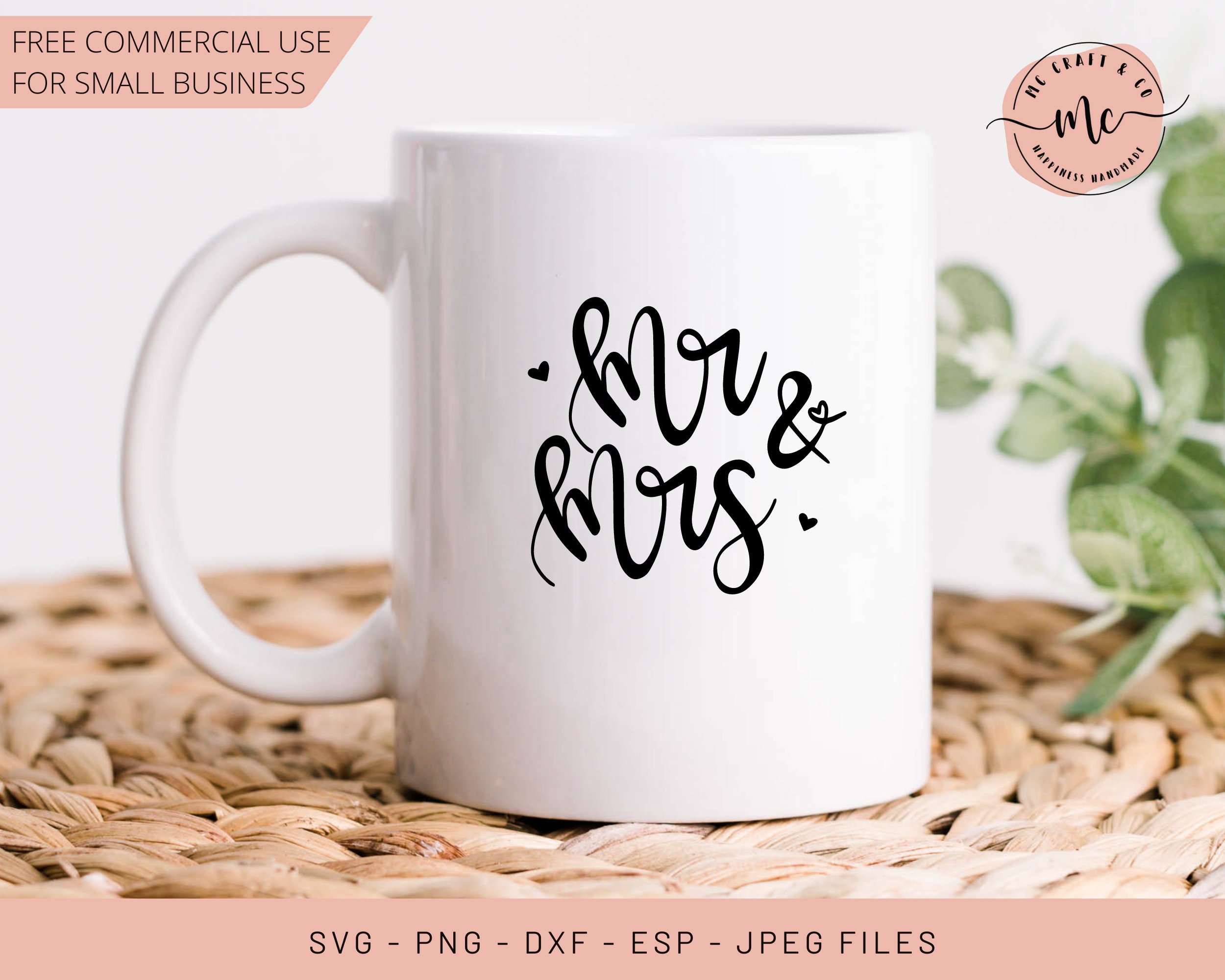 Mr and Mrs SVG, Mr and Mrs Cut File, Bride and Groom, Handlettered Cut ...