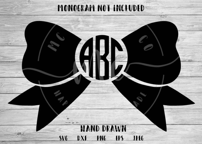 Monogram Bow SVG Initial svg Bow Monogram Monogram SVG BOW | Etsy