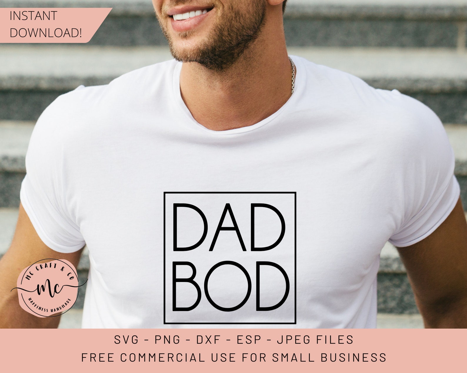 Dad Bod Fathers Day Svg Dad the Man. Daddy Papa Popscut - Etsy