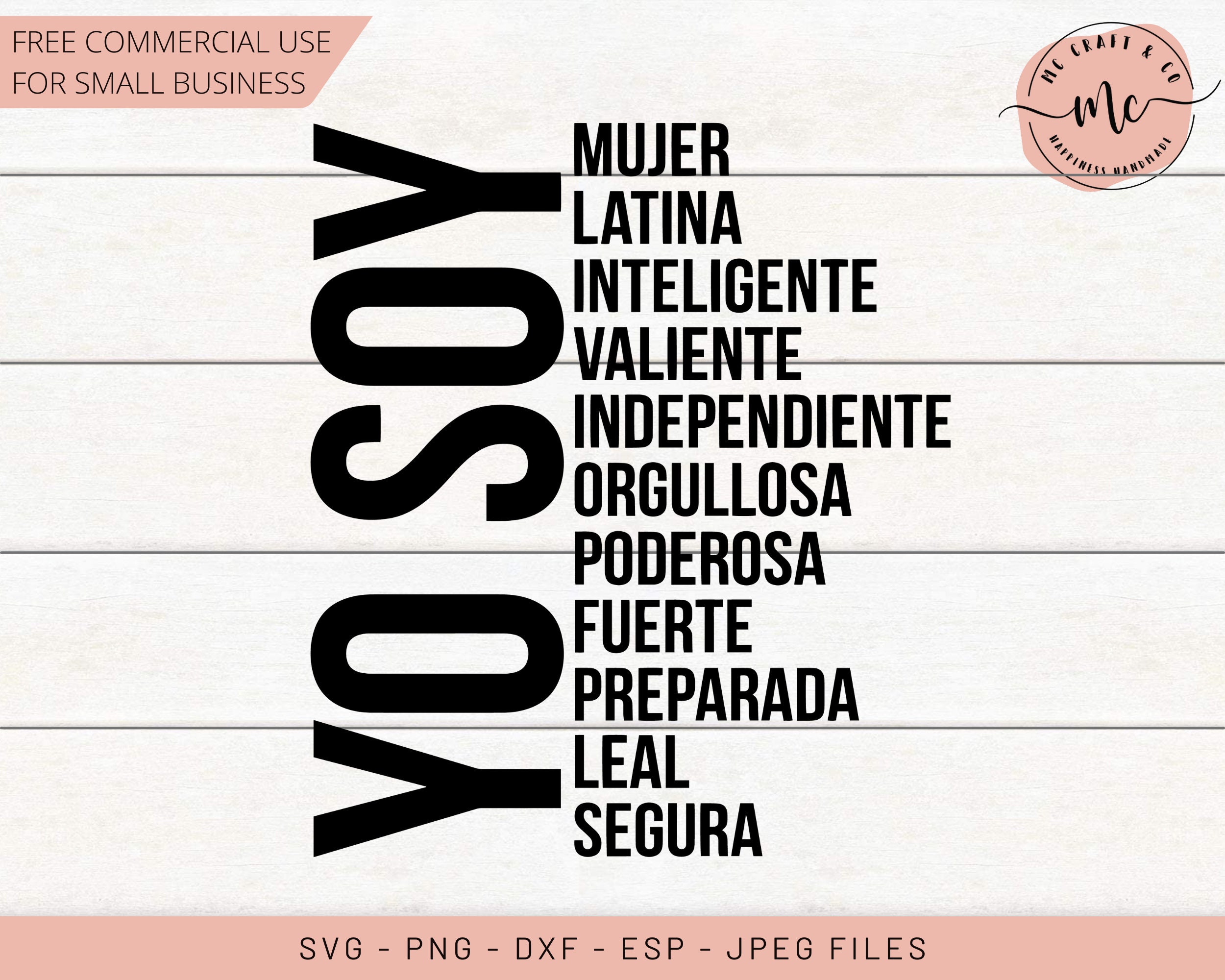 YO SOY Svg, Feminista, Latina, Yo Soy, Fuerte, Poderosa, Valiente ...