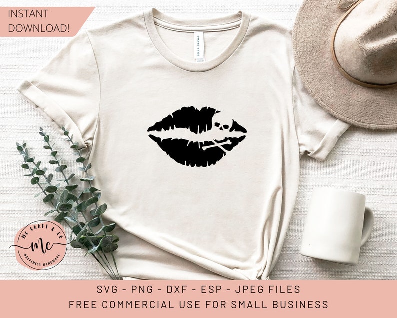 Skull Lips SVG, Skull SVG, LIPS Skull, Lips Svg, Halloween Svg, Trick ...