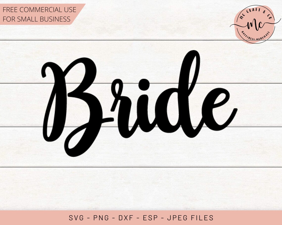 Bride SVG Bride Cut File Wedding Wedding Cut Files Bridal - Etsy