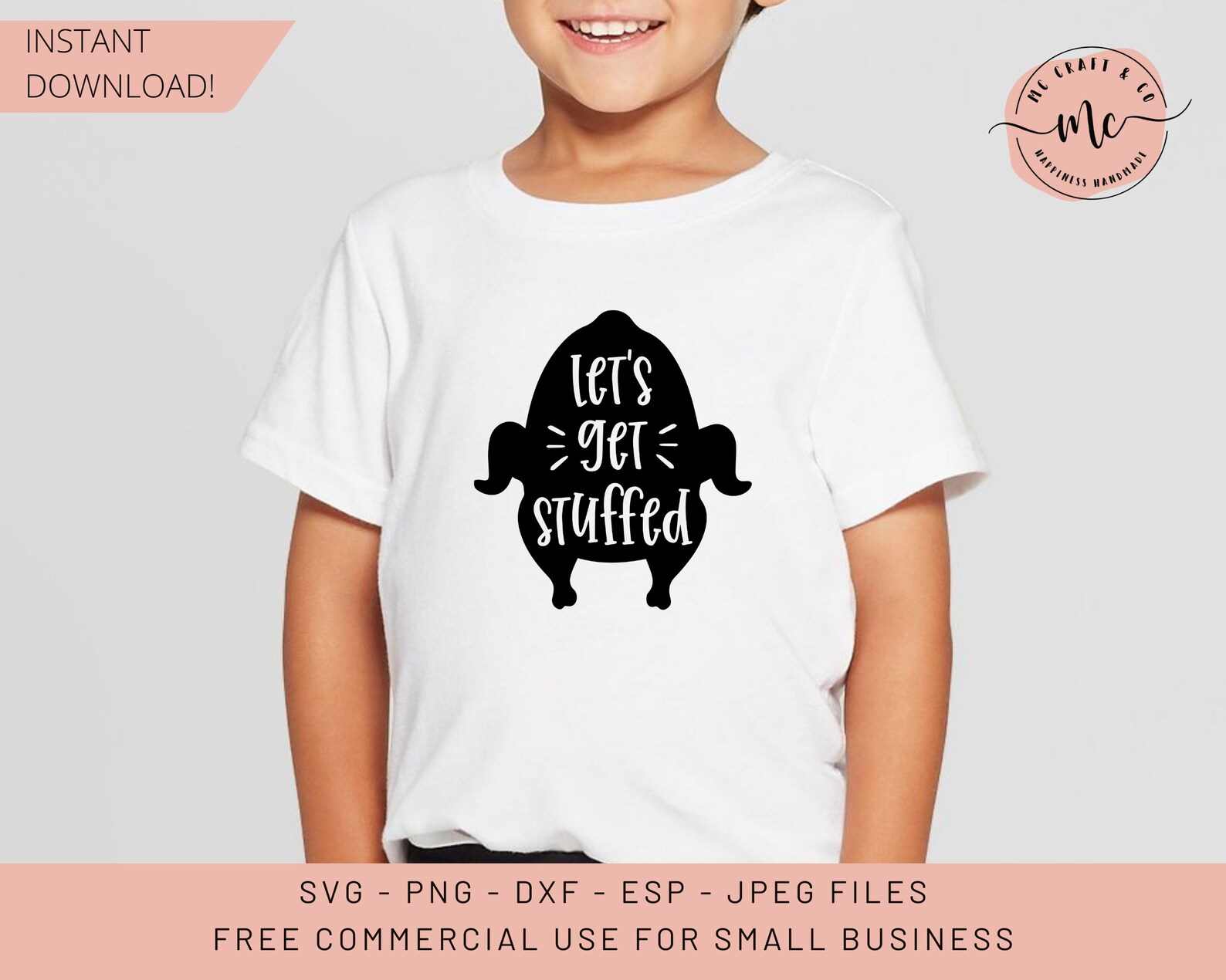 Lets Get Stuffed SVG Thanksgiving Cut File Turkey SVG | Etsy