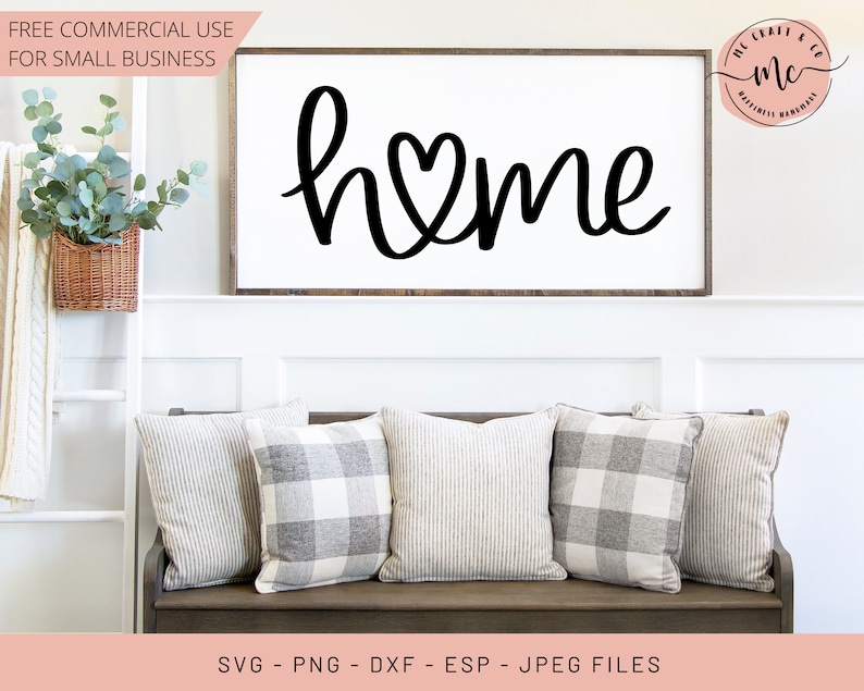 Home Svg Home Sign Hand Lettered Home Svg Svg Files for | Etsy