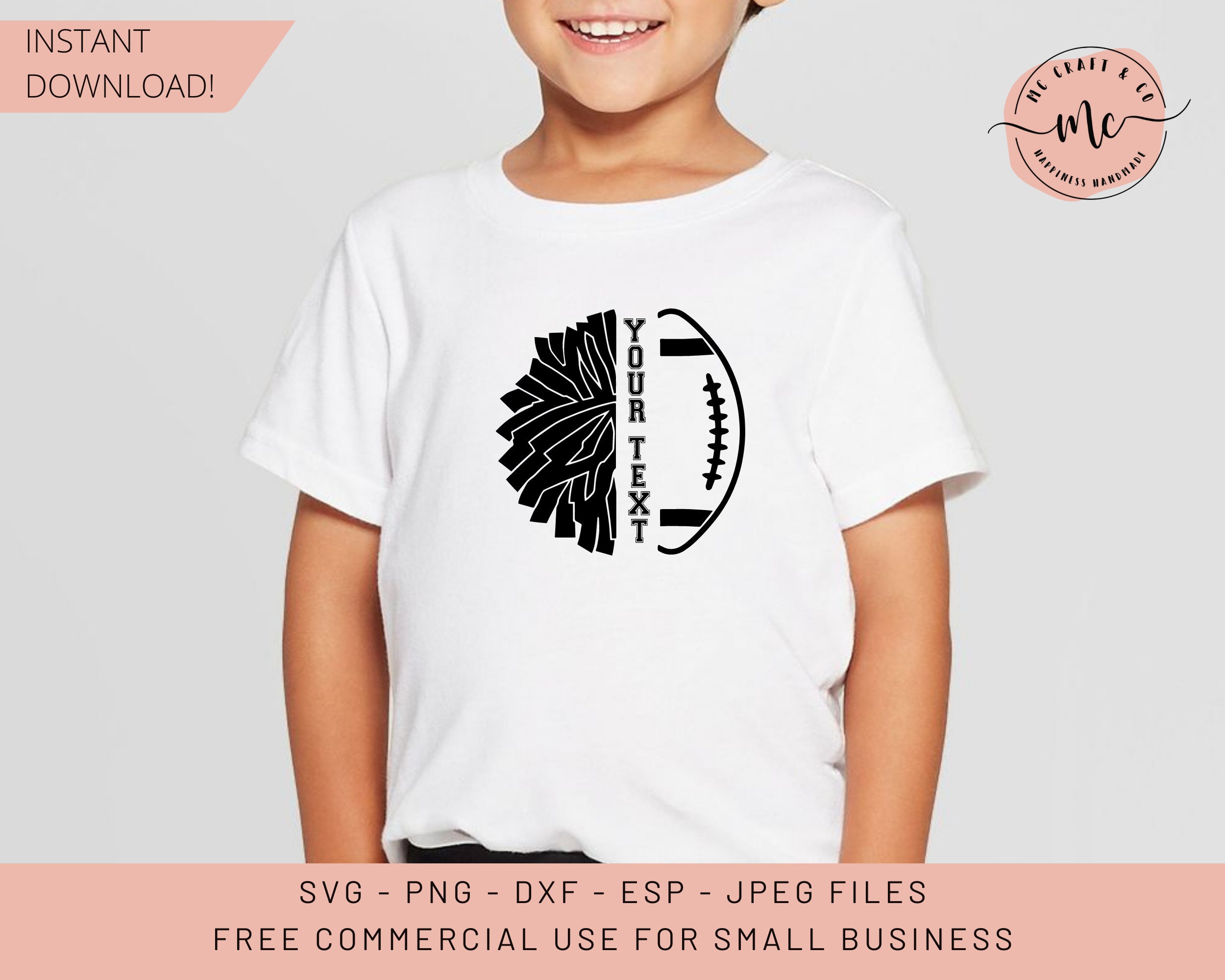 Cheer SVG Football SVG Pom Poms Cheer Football Cheerleader - Etsy Canada