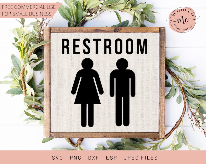 Restoom Svg, Unisex Restroom Svg, Unisex Restroom, Bathroom Sag ...