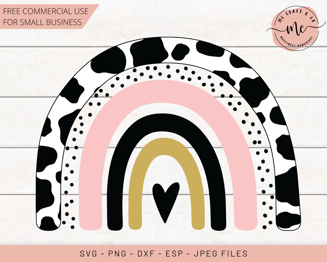 Cow Print, Farm Rainbow, Cow Rainbow, Cow Print, Rainbow Svg, Farm Svg ...