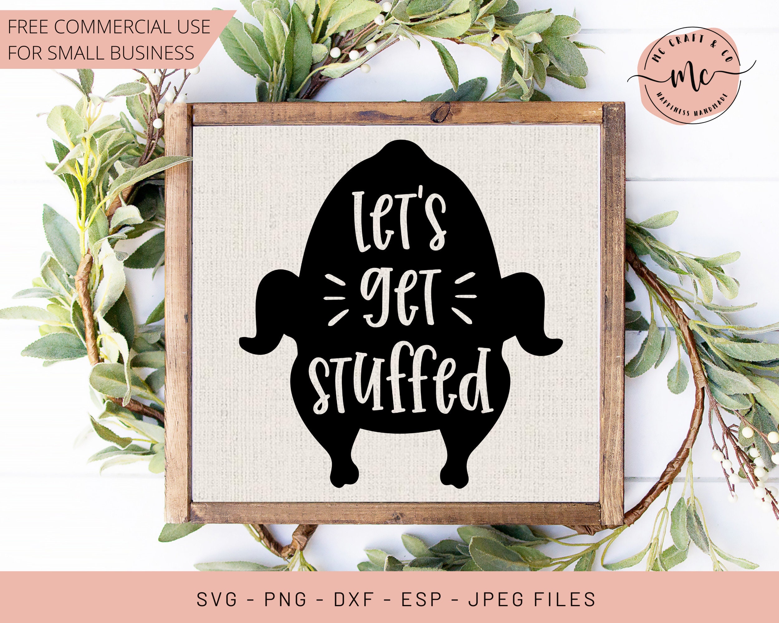 Lets Get Stuffed SVG Thanksgiving Cut File Turkey SVG - Etsy