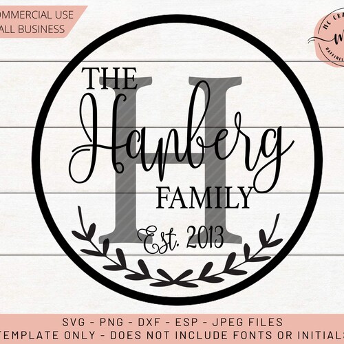 Family Monogram SVG Family Last Name SVG Family Sign Svg - Etsy