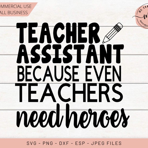 Teacher Assistant Svg - Etsy Ireland